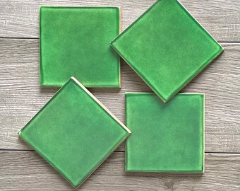 Green trebol Mexican Tile Coasters - Etsy