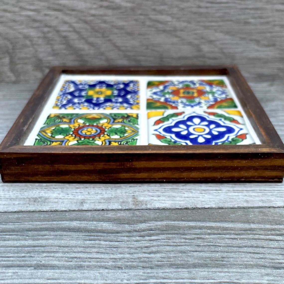 Mexican Talavera Tile Ring Tray - Etsy