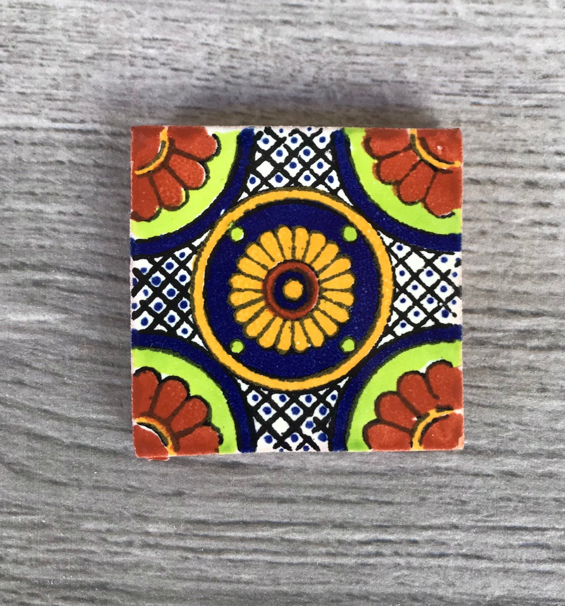 Set of 3 Mexican Tile Magnets - Etsy