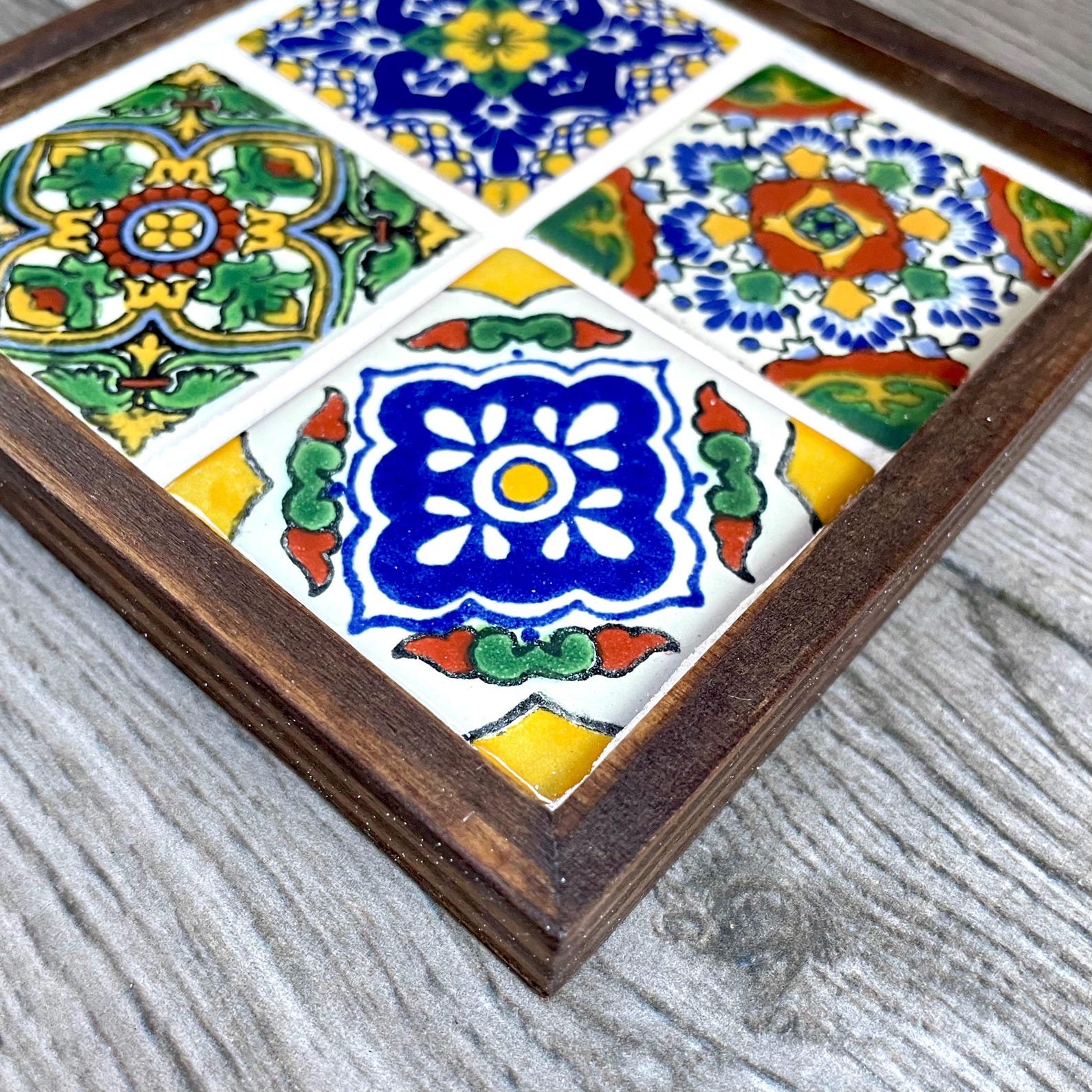 Mexican Talavera Tile Ring Tray - Etsy