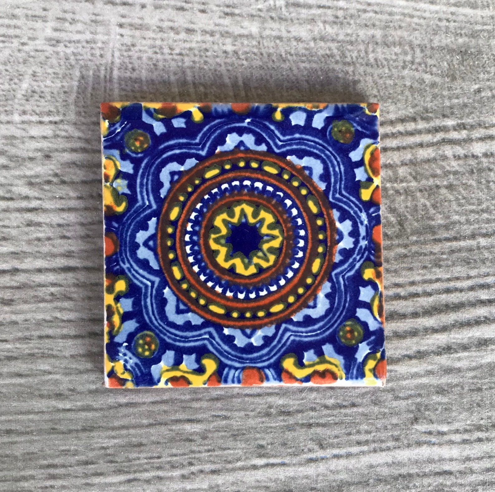 Set of 3 Mexican Tile Magnets - Etsy