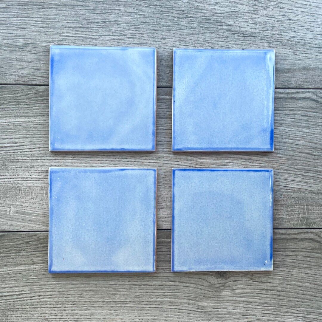 Dusty Blue Mexican Tile Coasters - Etsy
