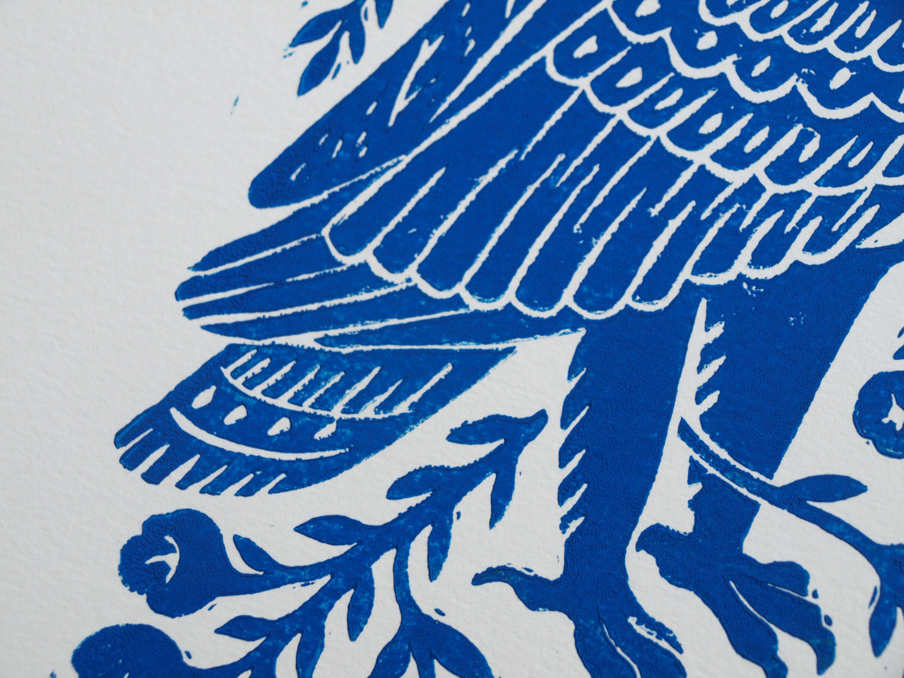 Owl Blossom Block Print - Rustic Owl Art - Artist Print - Etsy