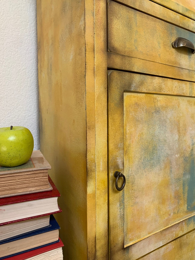 Boho Secretary Desk Storage. Painted Fall Front Drop Lid - Etsy