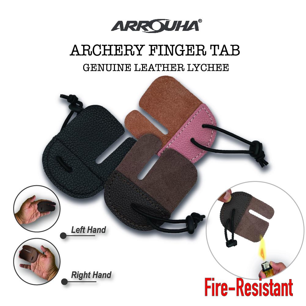 Arrouha Leather Lychee Archery Finger Tab Protection for Modern and ...