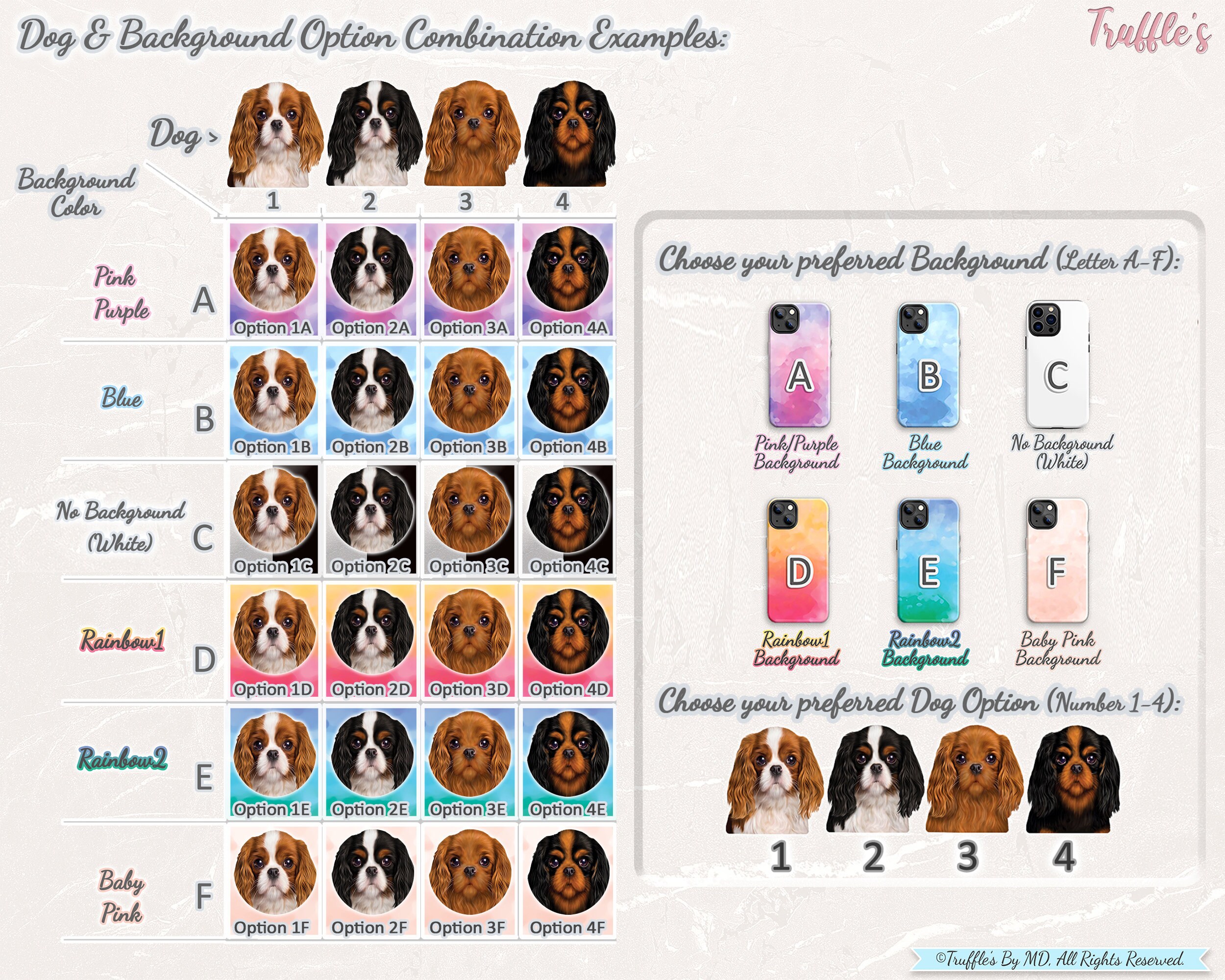 Custom Cavalier Phone Case Personalized Dog Phone Cover Custom Dog ...