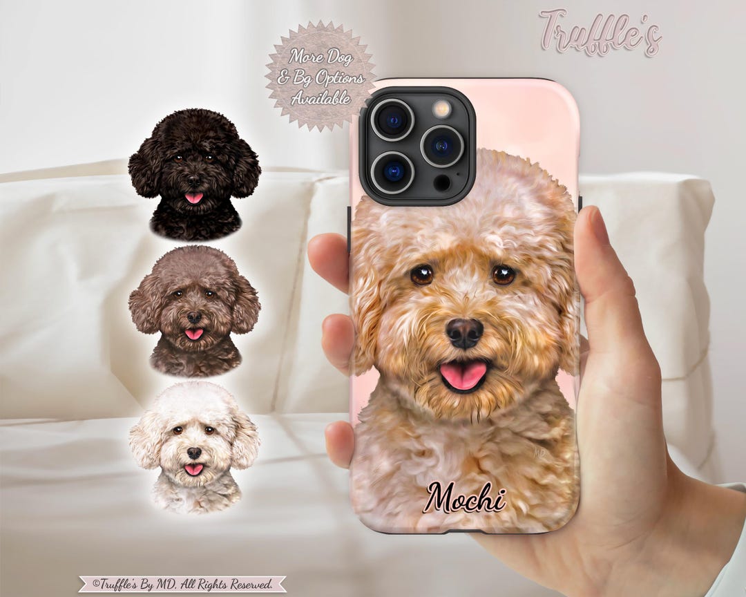 Custom Mini Poodle Phone Case | Personalized Dog Phone Cover | Custom ...