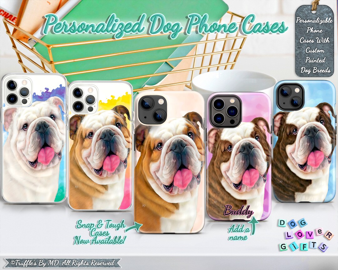 Custom English Bulldog Phone Case Personalized Dog Phone - Etsy