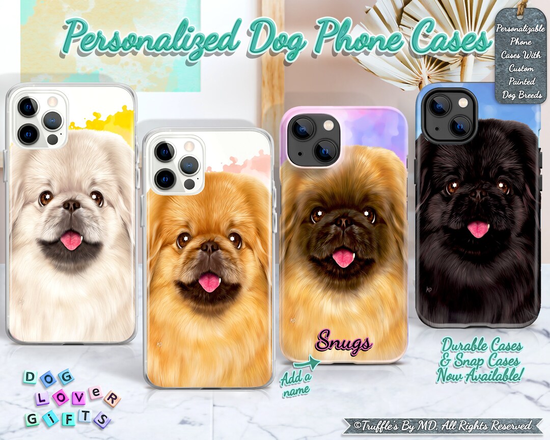 Custom Pekingese Phone Case Personalized Dog Phone Cover Pekingese Dog ...