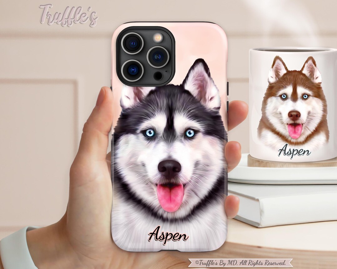 Custom Siberian Husky Phone Case | Personalized Dog Phone Cover | Husky ...