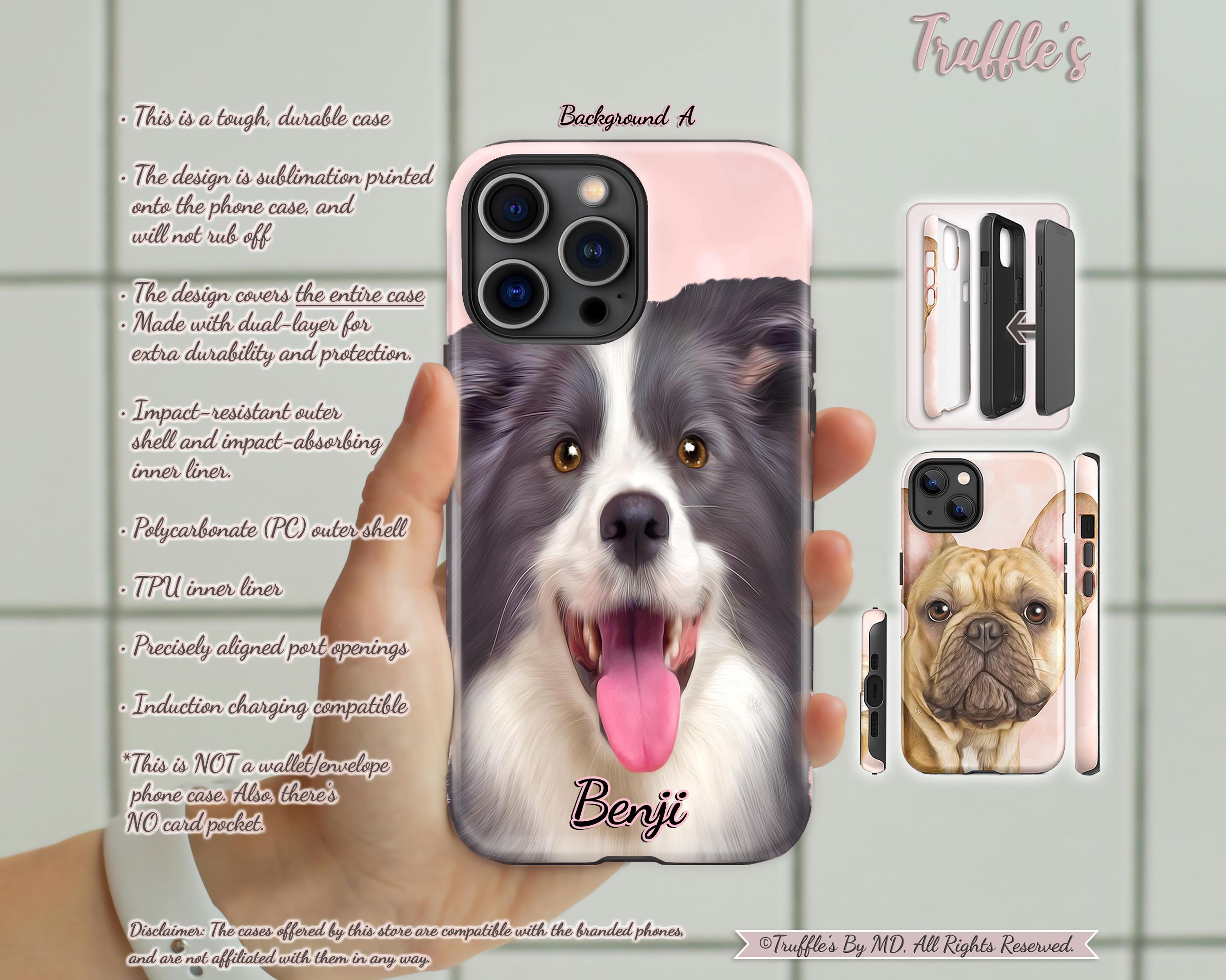 Custom Border Collie Phone Case | Personalized Dog Phone Cover | Custom ...