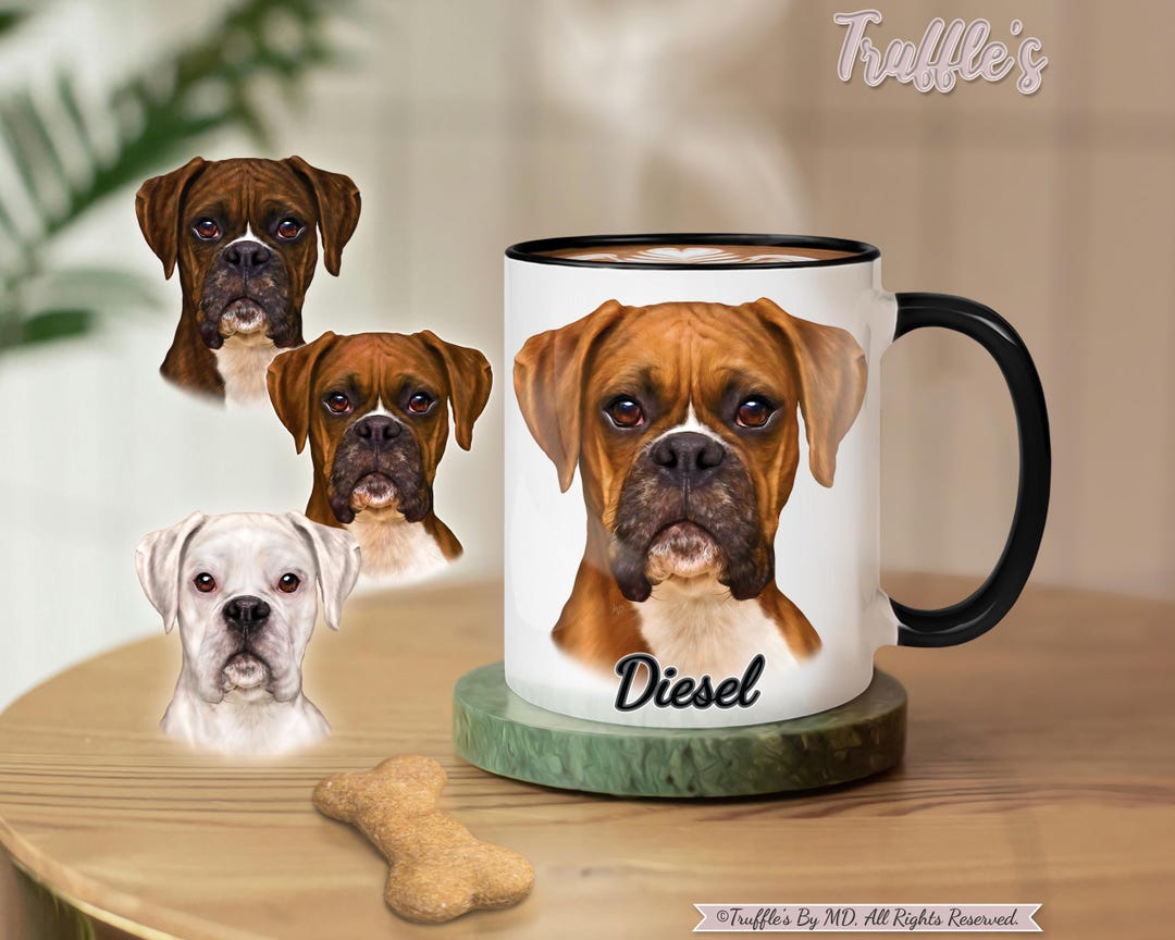 Custom Boxer Mug | Personalized Boxer Dog Gift | Custom Boxer Dog ...