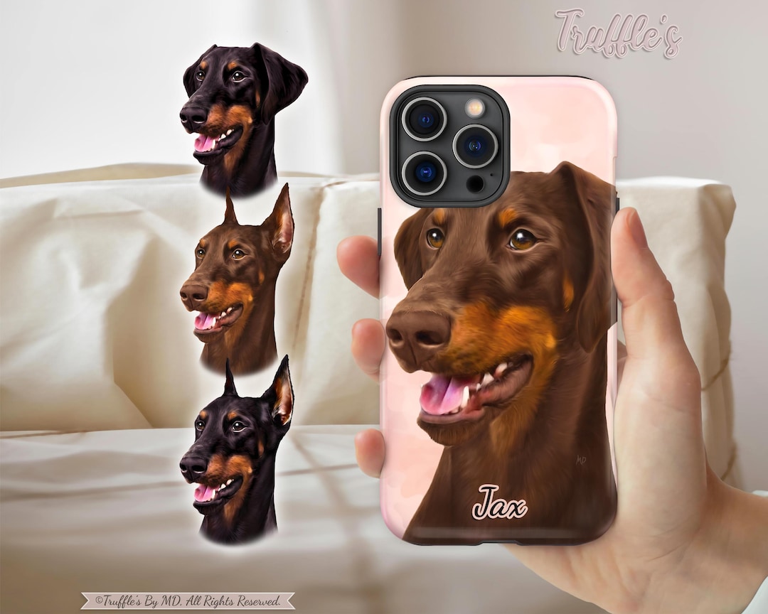 Custom Doberman Phone Case | Personalized Doberman Phone Cover | Custom ...