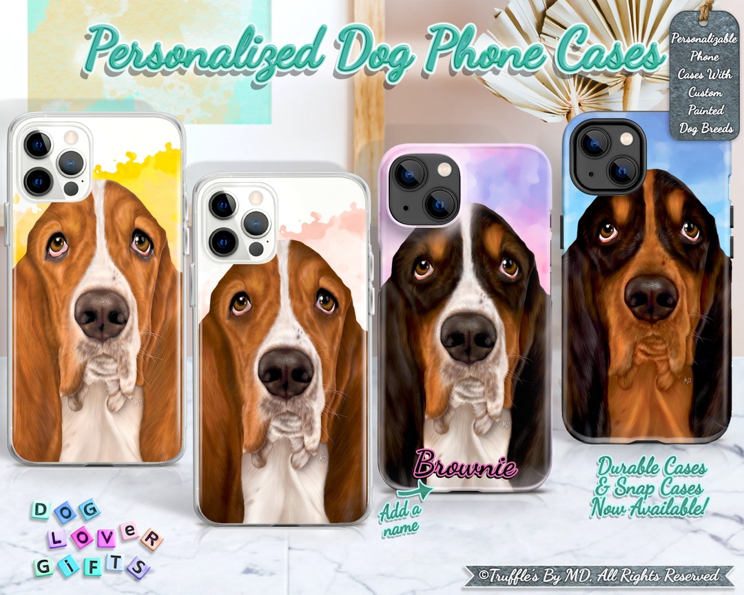Custom Basset Hound Phone Case Personalized Dog Phone Cover Custom ...