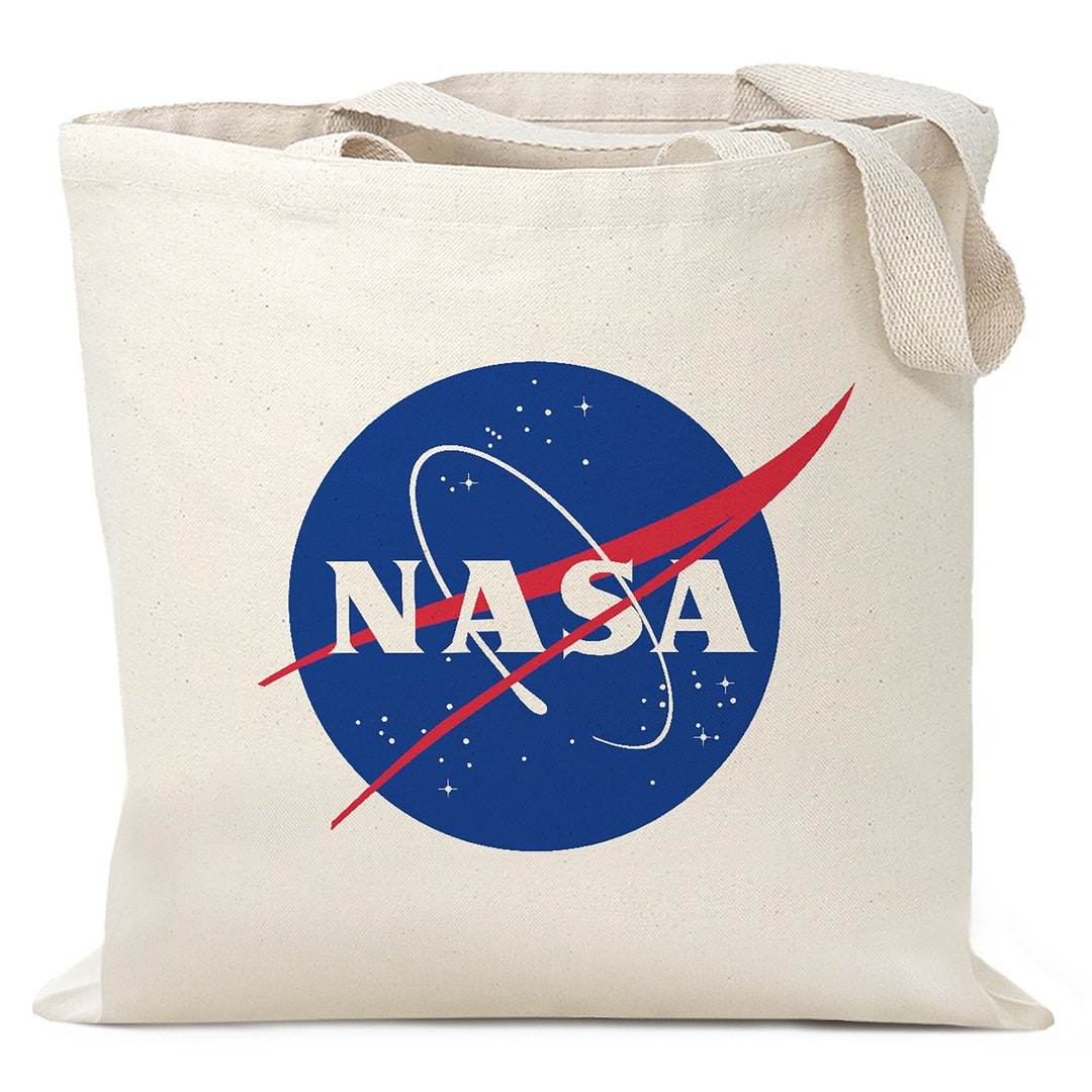 Nasa Tote Bag, NASA Worm Tote Bag, NASA Logo Cotton Canvas Space Bag ...