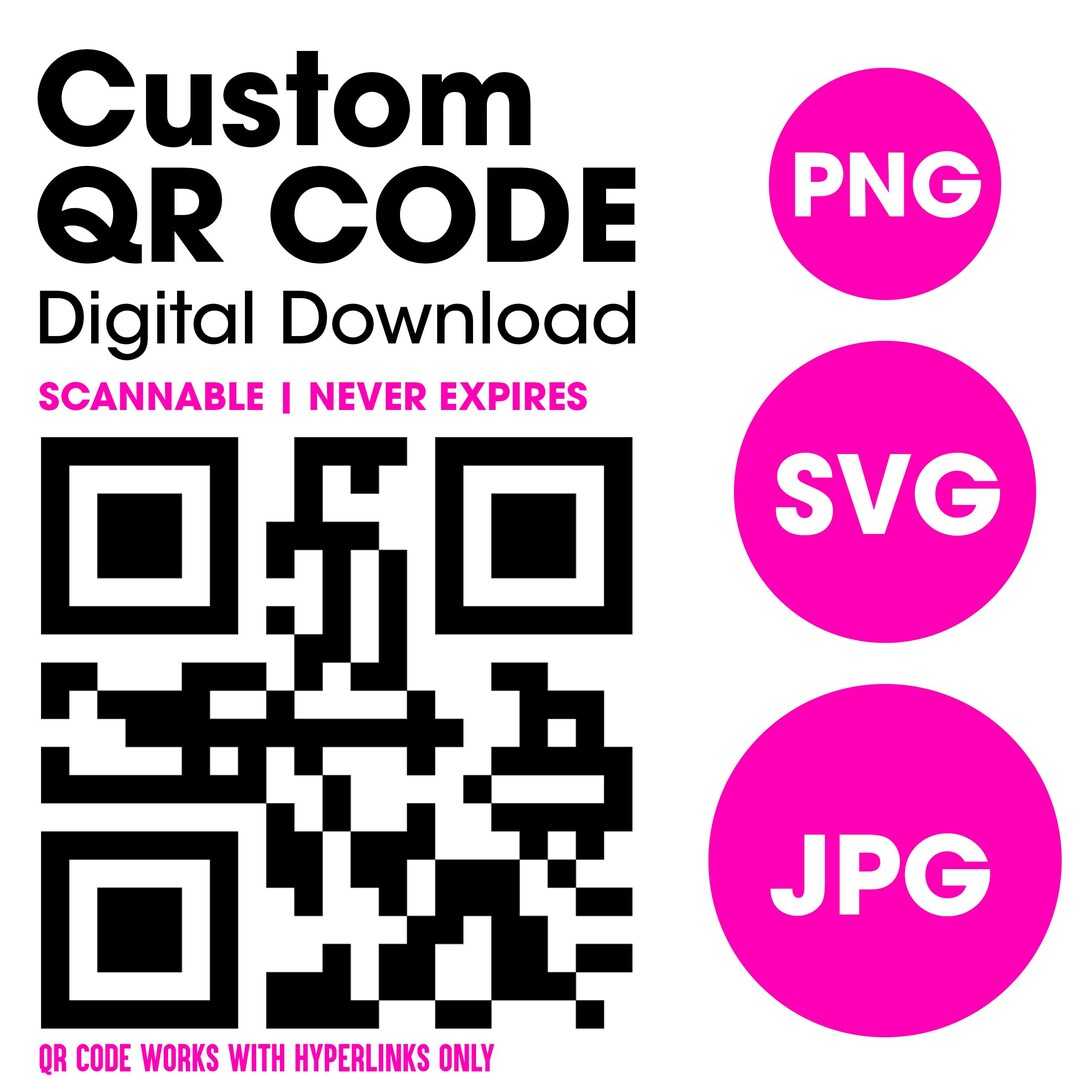 Custom QR Code Generator: Hyperlink, Menu, Social Media (digital ...