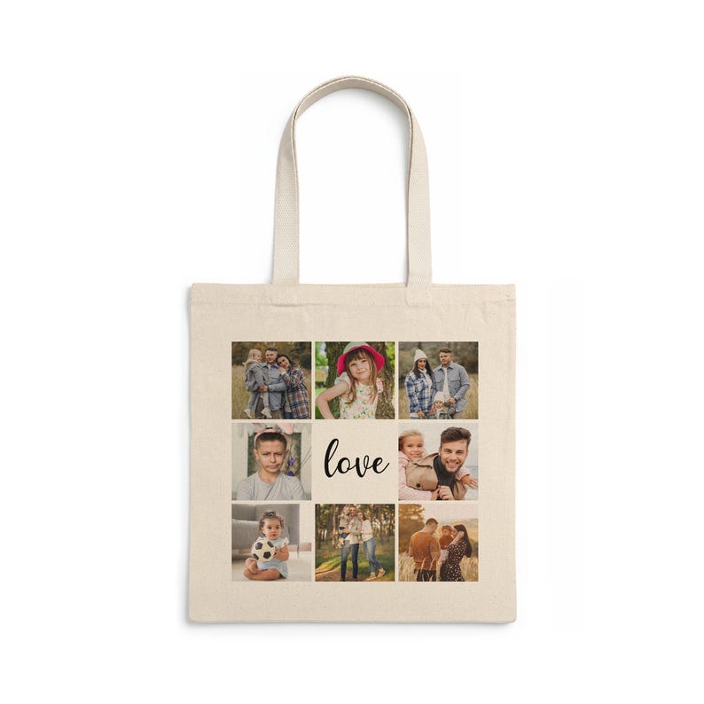 Personalized Photo Collage Tote Bag: Custom Family Keepsake Gift - Etsy