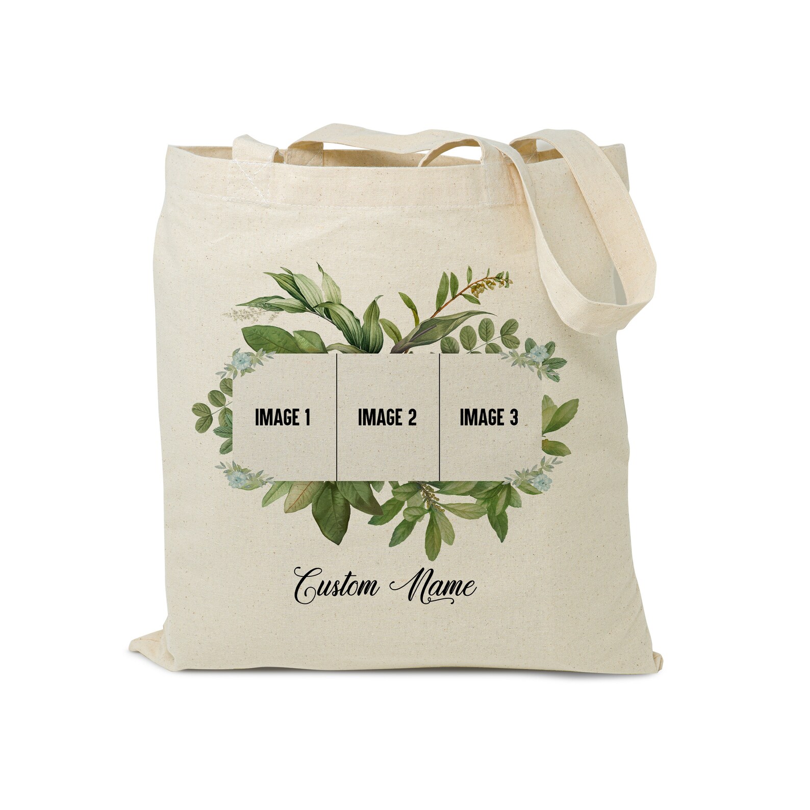 Custom Photo Bag 12oz Tote Bag Add Photo Baby Bag Bridal | Etsy