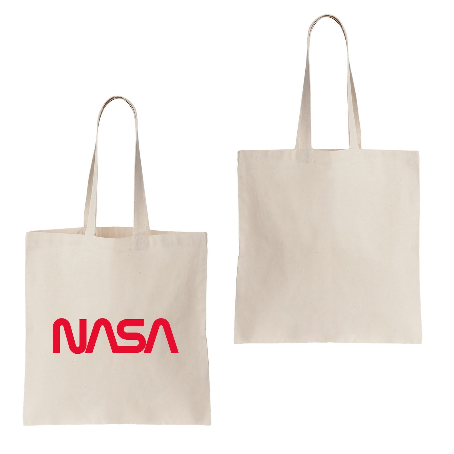 Nasa Tote Bag NASA Worm Tote Bag NASA Logo Cotton Canvas - Etsy