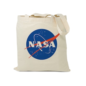 Nasa Tote Bag NASA Worm Tote Bag NASA Logo Cotton Canvas - Etsy