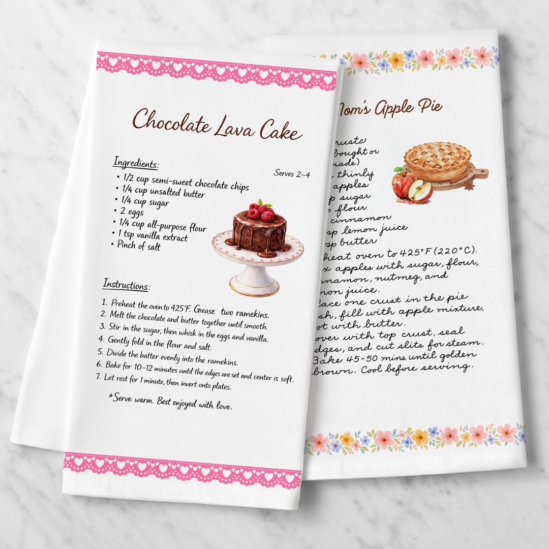 Personalized Recipe Tea Towel | Family Handwriting Heirloom Gift - Etsy