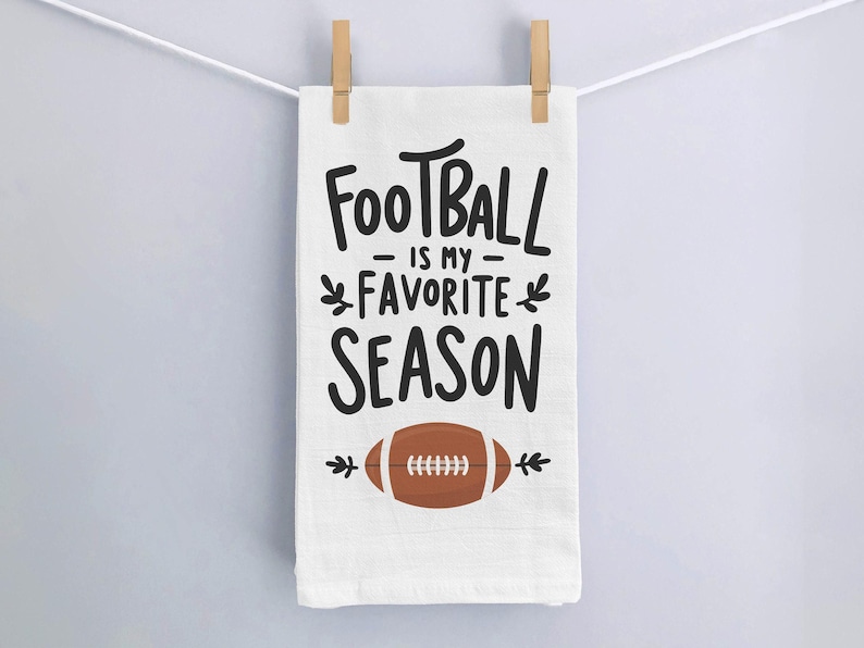 Football Season Themed Cotton Flour Sack Kitchen Towel - Etsy