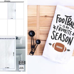 Football Season Themed Cotton Flour Sack Kitchen Towel - Etsy