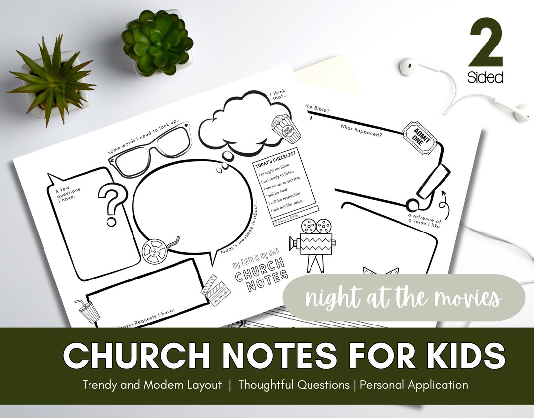Kids Church Notes Printable | Sermon, Verse Mapping (digital Download ...