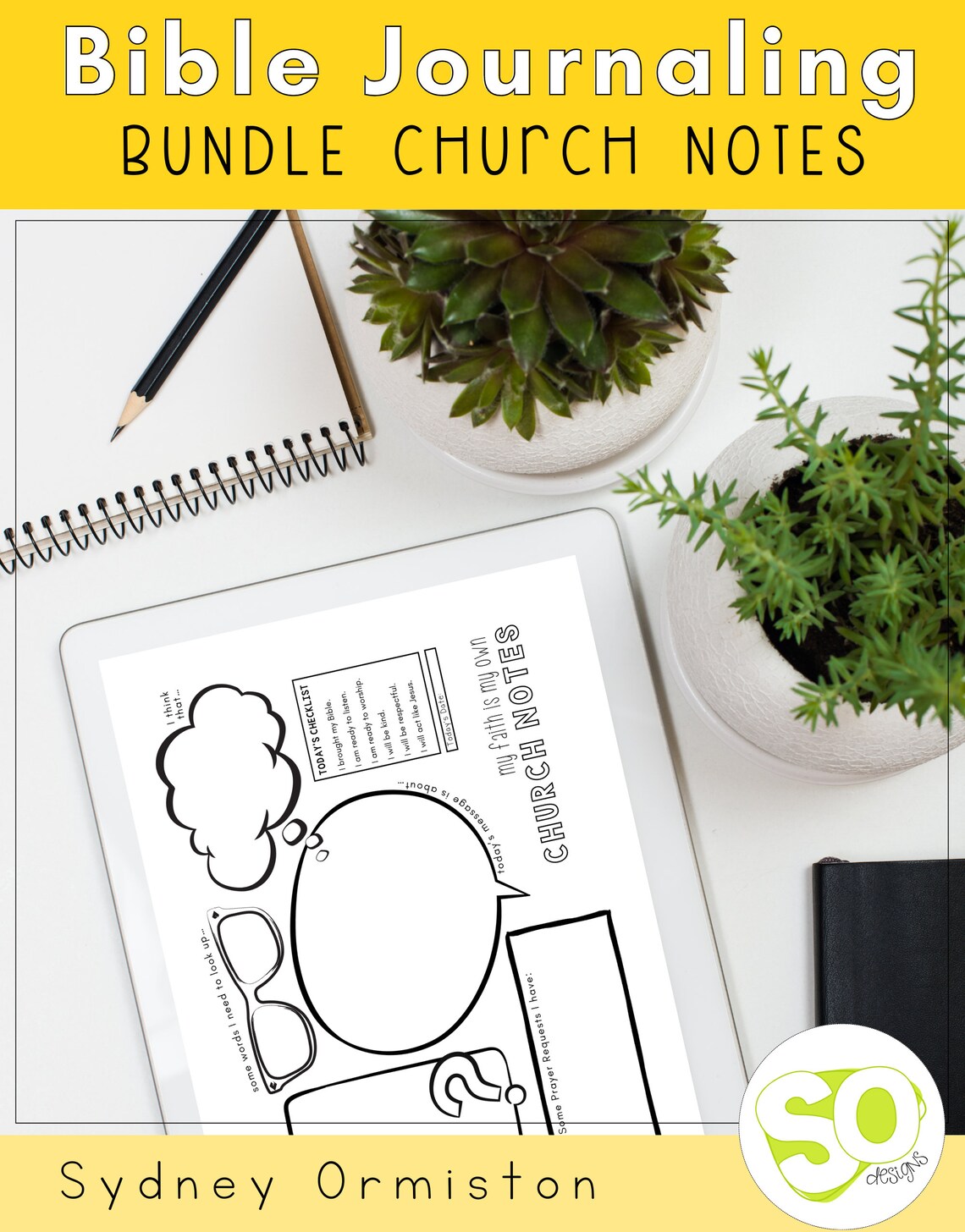 Bible Journaling Printable Bible Study Journal Church Flyer Sermon ...