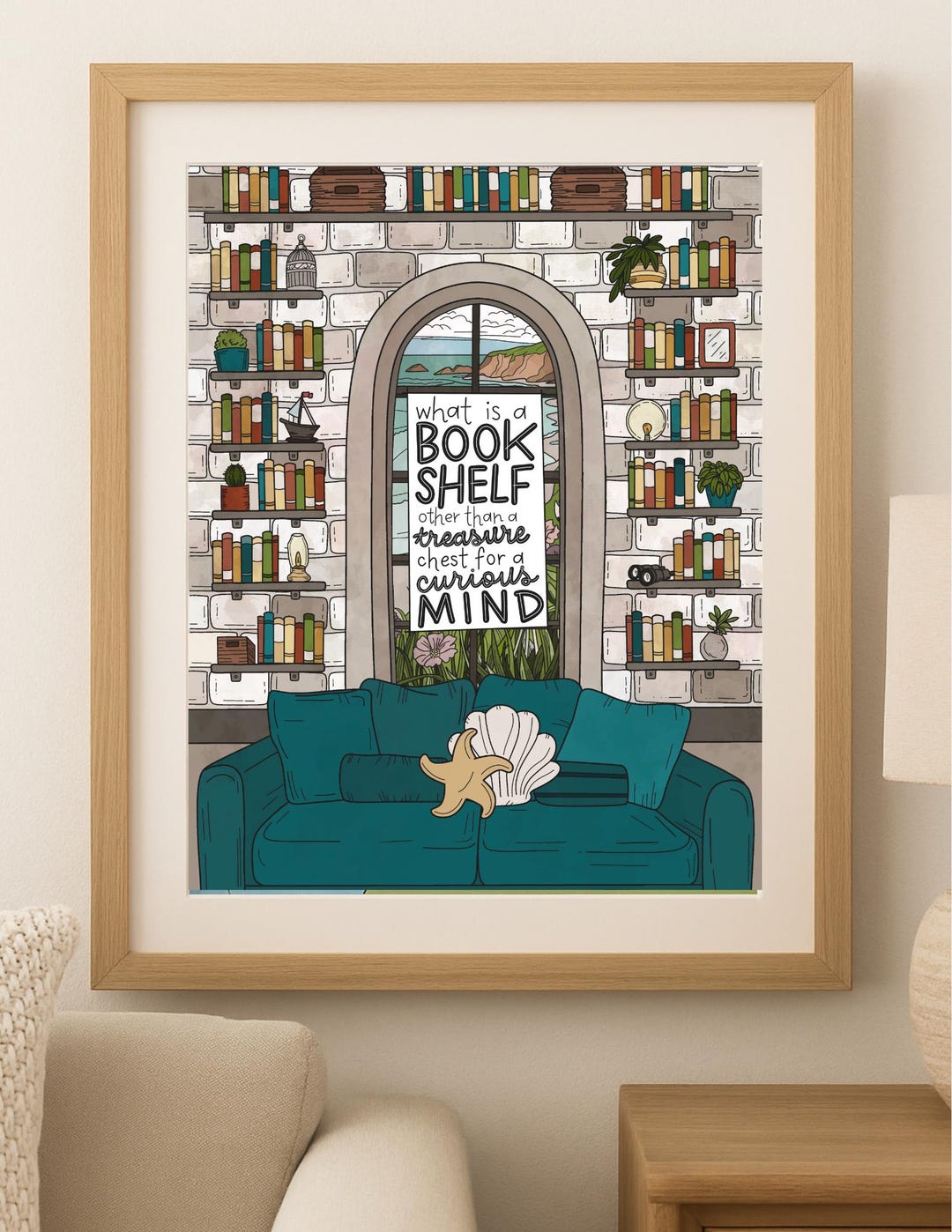 What is A Bookshelf Quote Wall Art Printable | Cozy Reading Nook ...