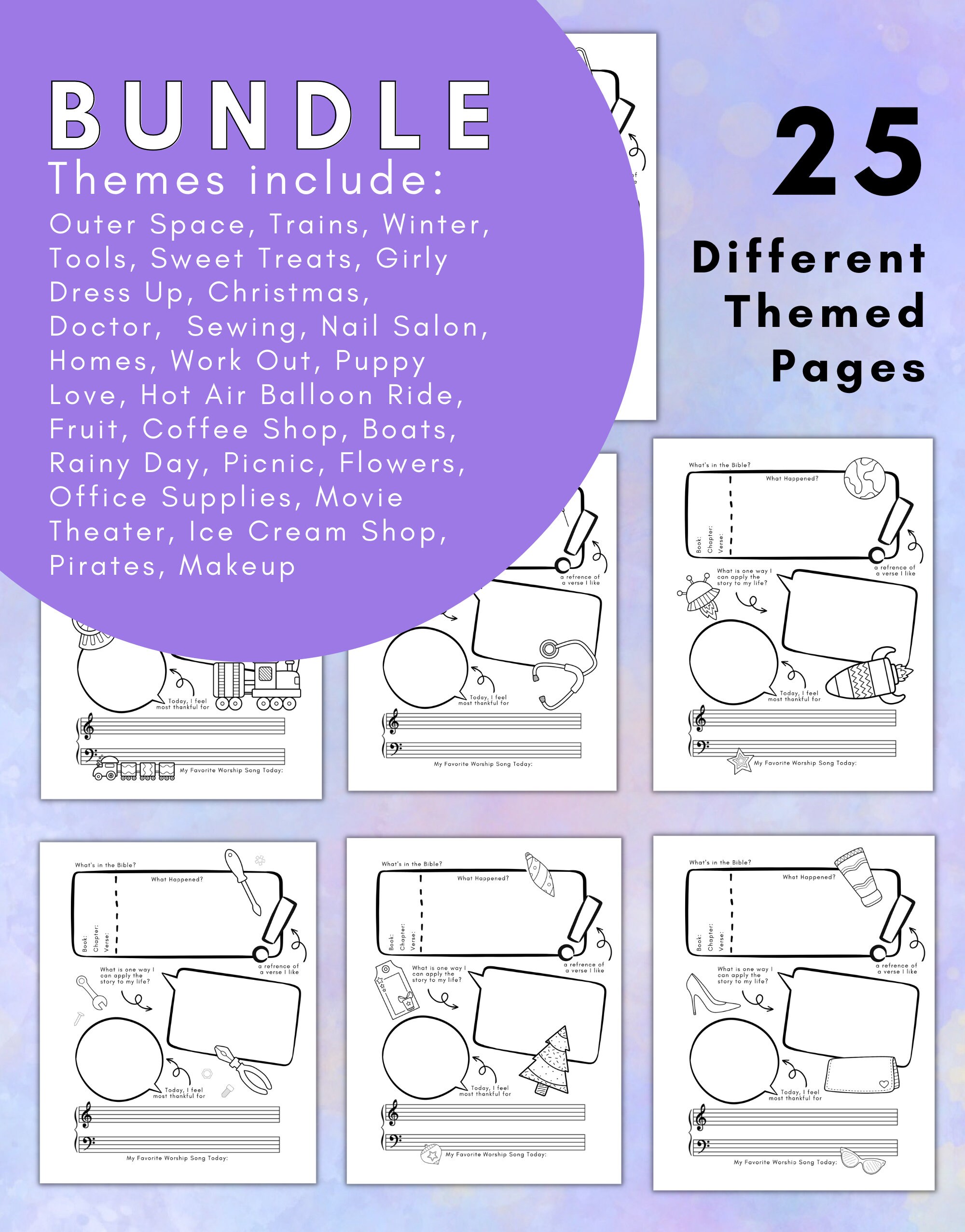 Bible Journaling Printable Bible Study Journal Church Flyer Sermon ...