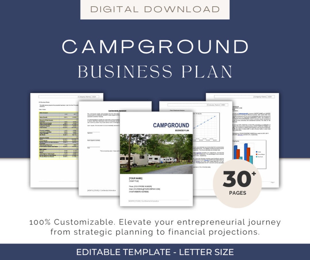 Campground Business Plan - Etsy