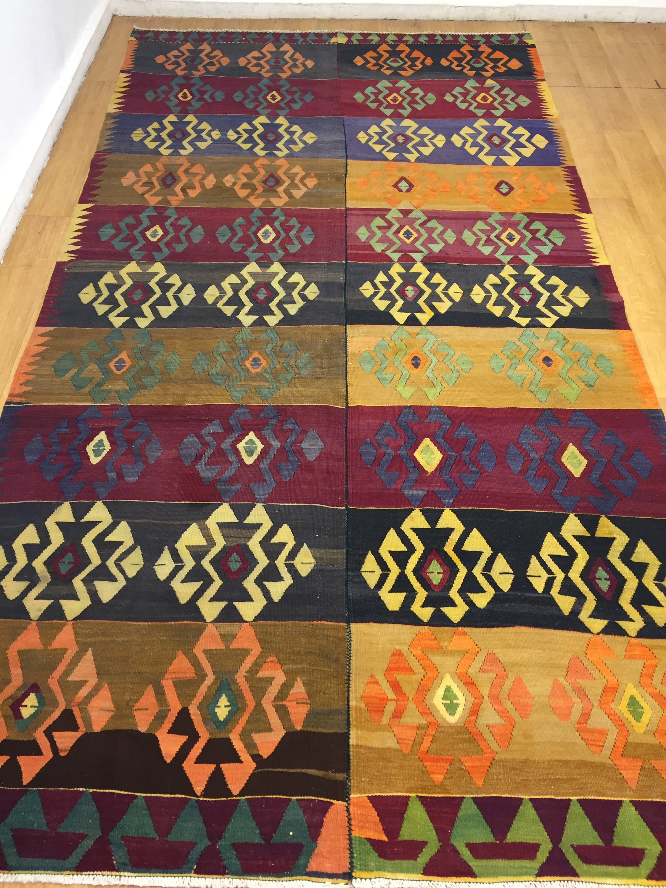 6x12 ft vintage kilim area kilim kilim rug entry kilim boho | Etsy