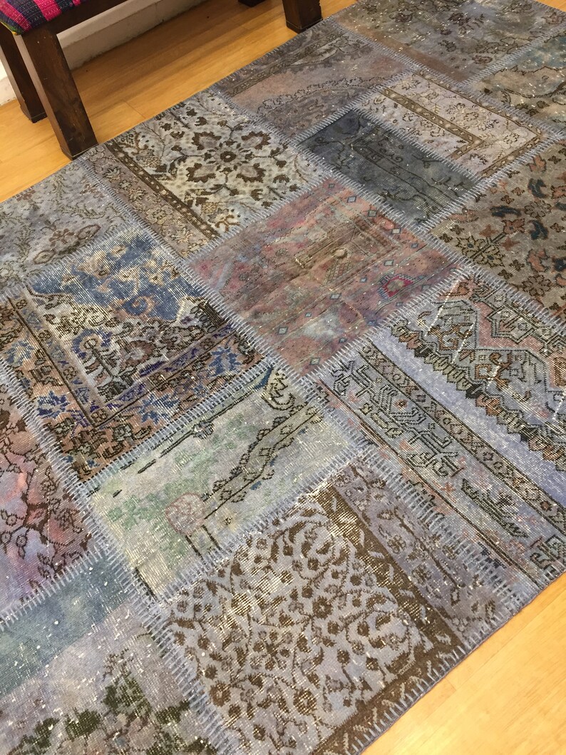 Turkısh Patch Work Rug designer Rug decoratıve Rug vıntage - Etsy