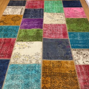 7X8 FEET RUG, Patchwork Feet Rug,patch Rug,multi Rug,designer Rug ...