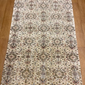 Turkish Beige Rug,4x6.1 Feet Rug, Vintage Rug, Floral Rug Handmade Rug ...