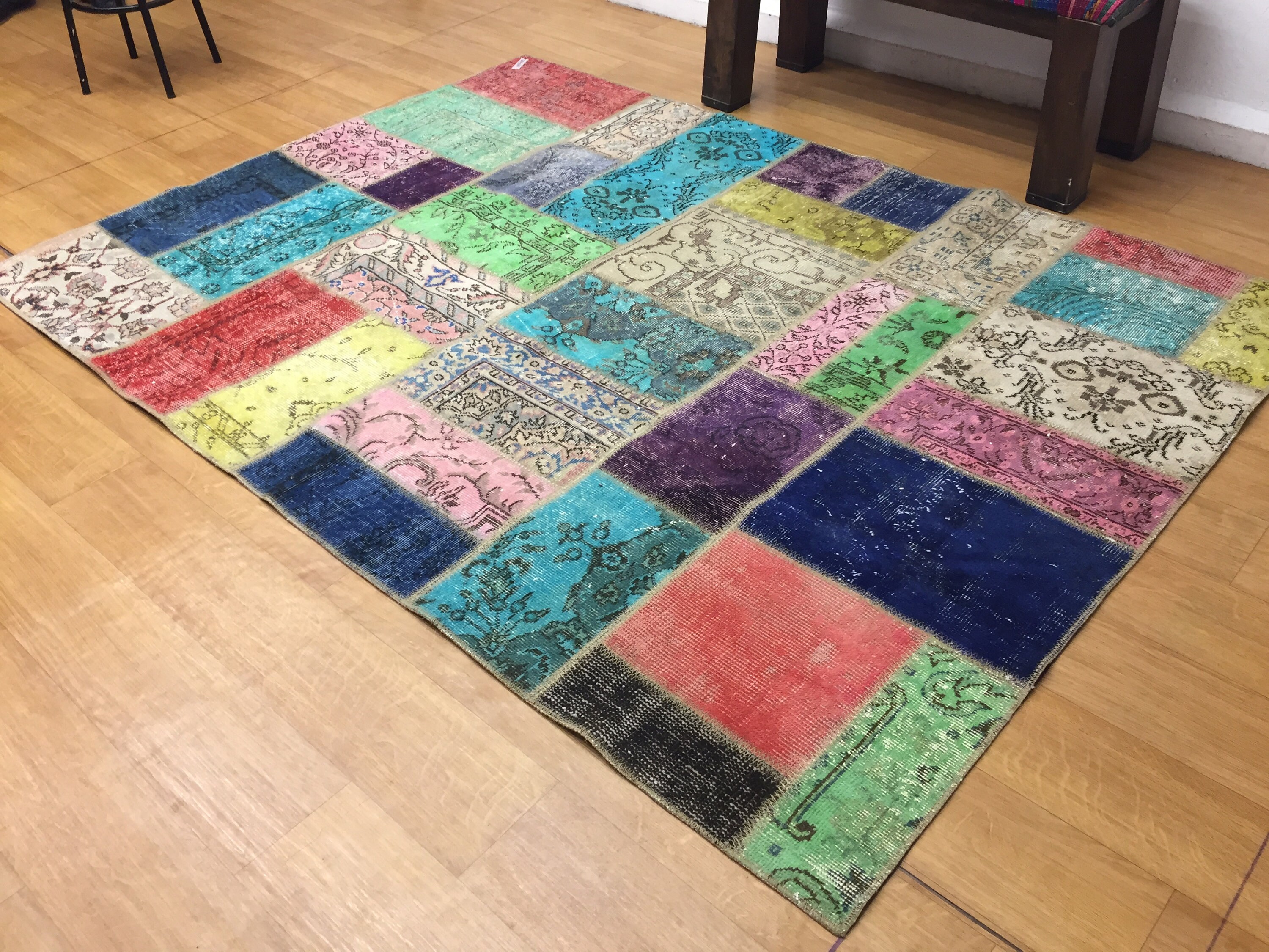 Patchwork 6x7 feetbrıght color full rug area rug designer | Etsy