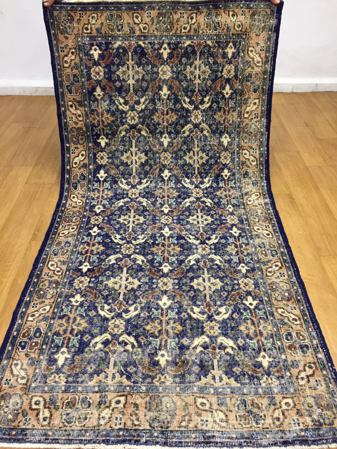 Turkish Rug,4x8 Ft,navy Blue Rug,dark Blue Rug,floor Rug,designer Rug ...