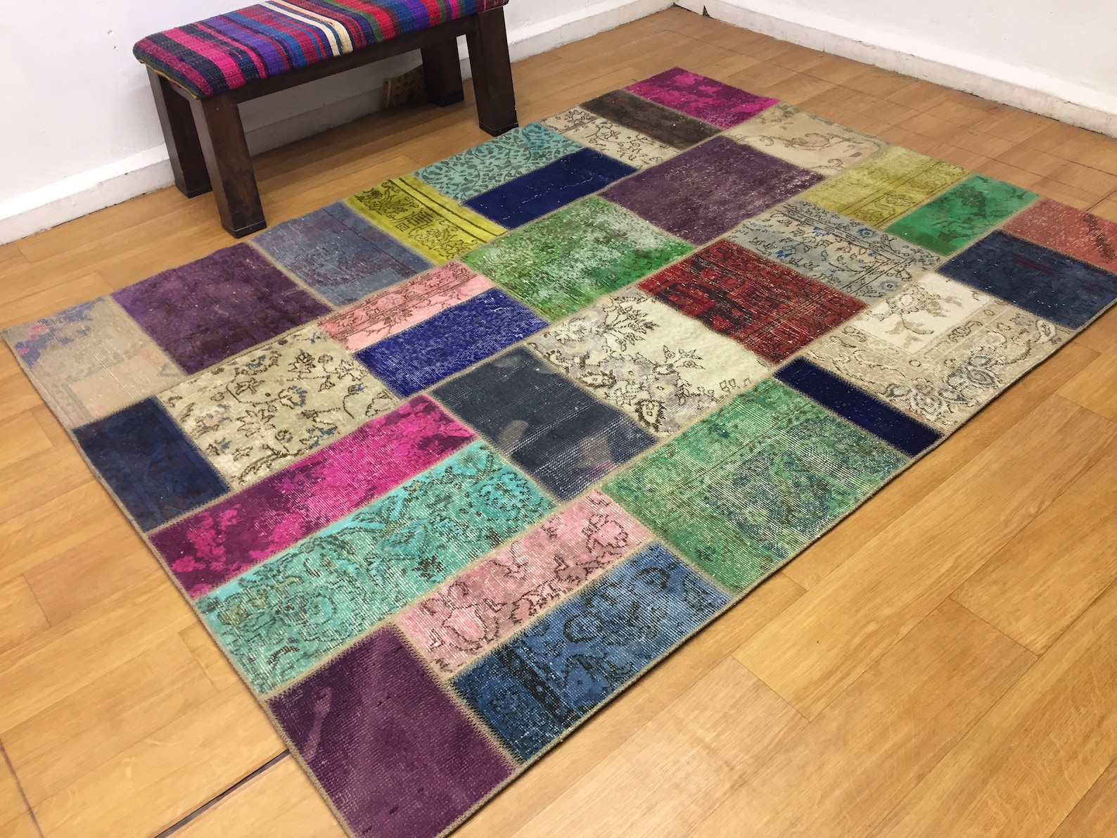Patchwork 6x8 Feet brıght Color Full Rug Area Rug Designer - Etsy