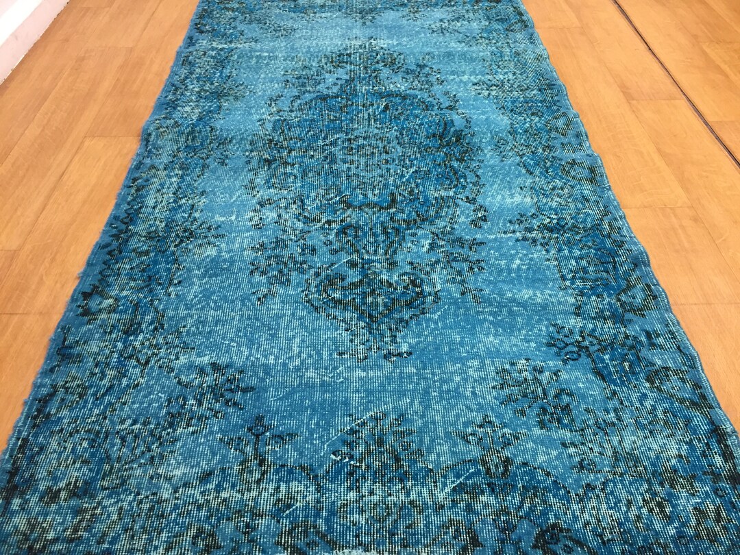 Blue Rug Vintage Blue Rug Boho Rug Blue Kilim Area Rug Blue Carpet ...