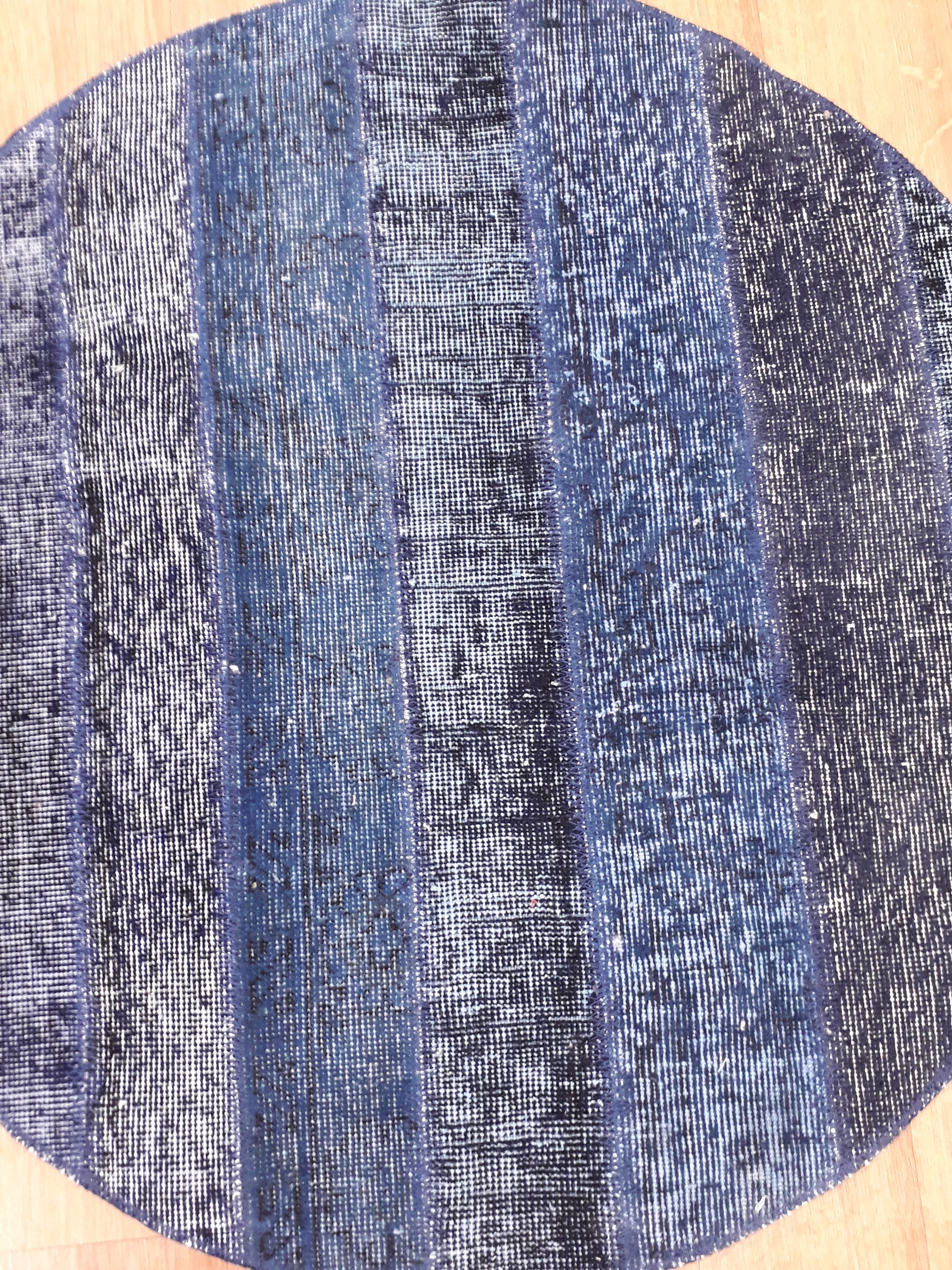 Navy Color Circle Patchwork Rug,circle Mat,door Mat,floor Mat,doormat ...