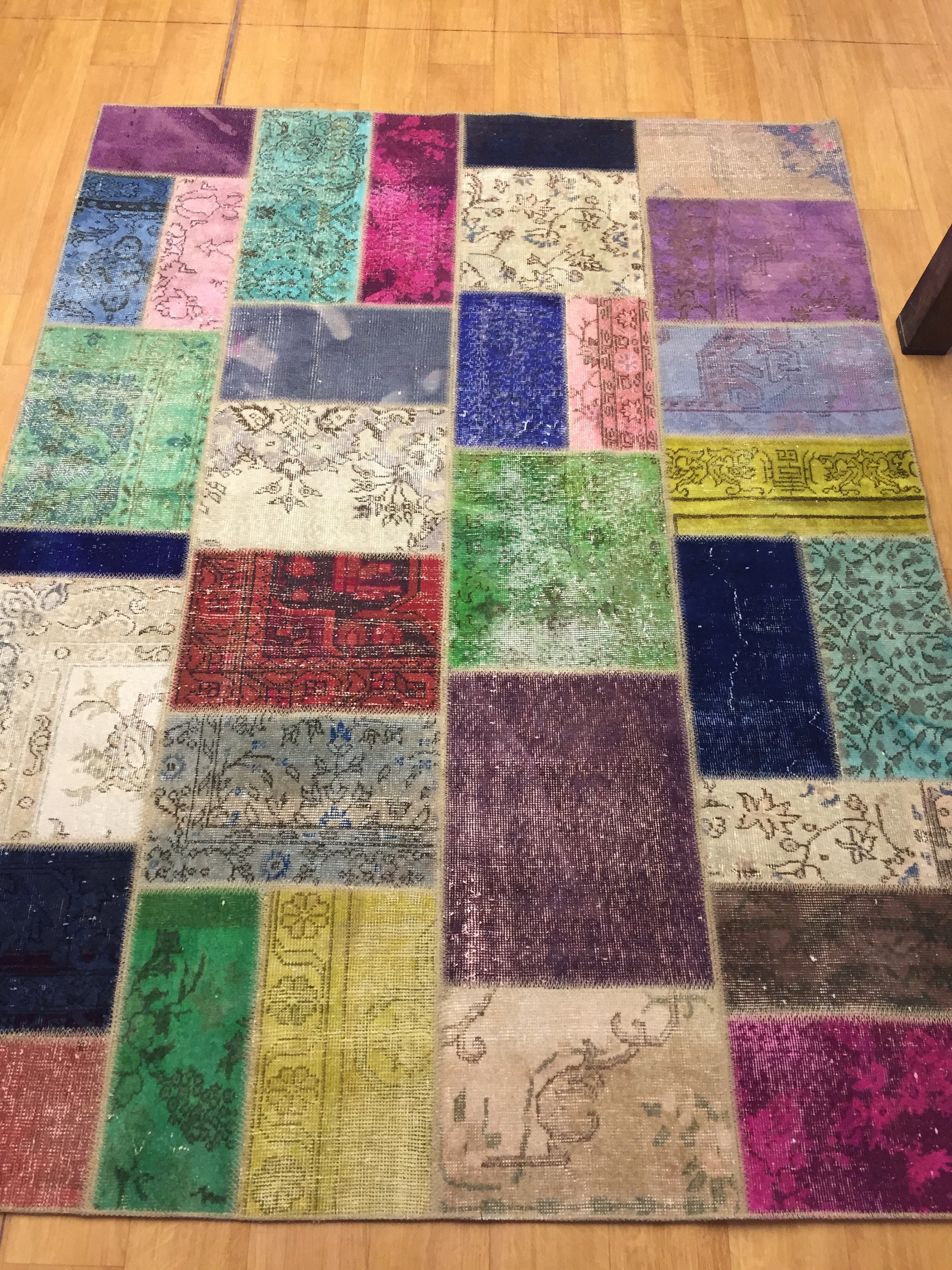 Patchwork 6x8 Feet brıght Color Full Rug Area Rug Designer - Etsy