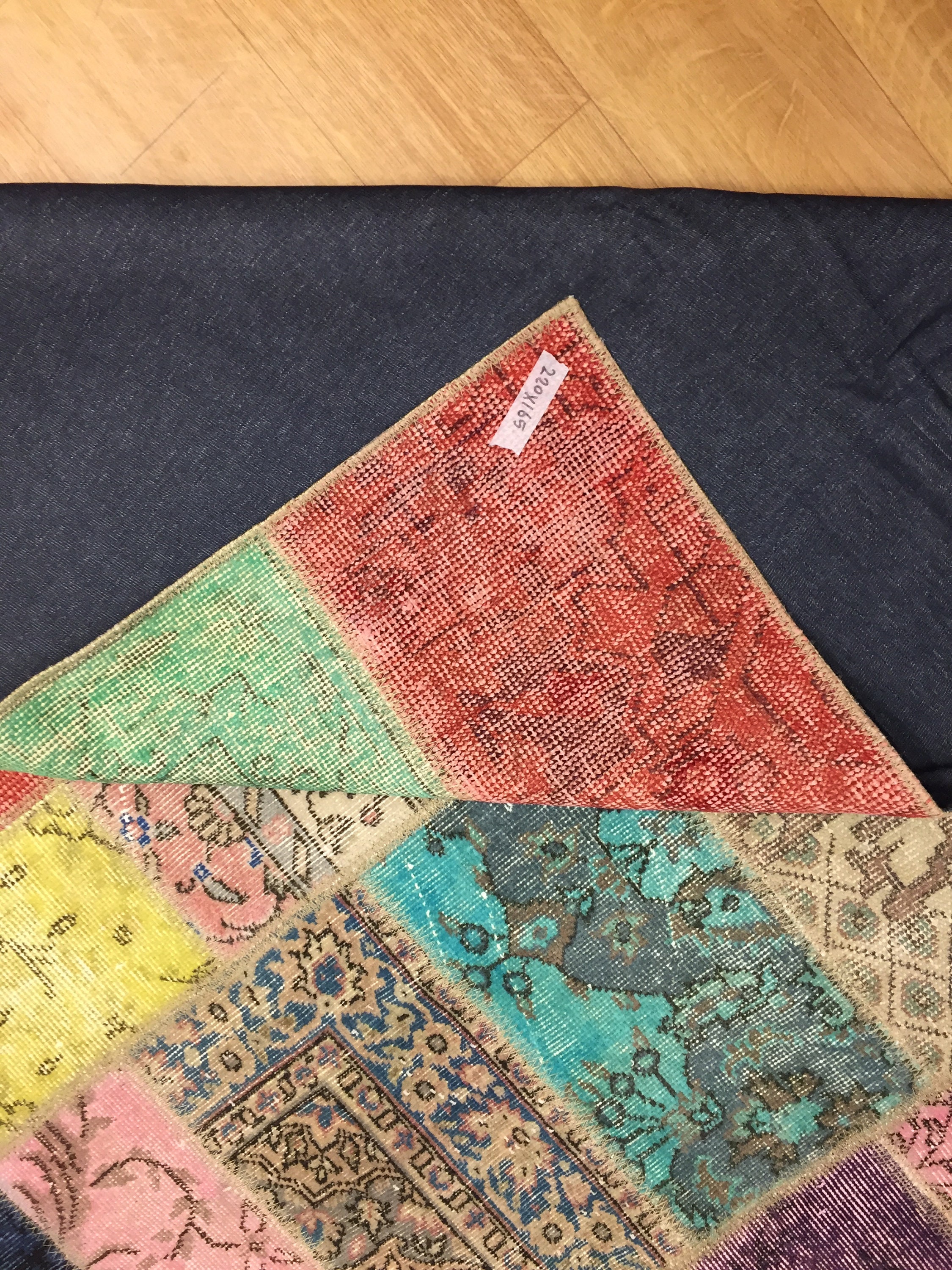 Patchwork 6x7 feetbrıght color full rug area rug designer | Etsy