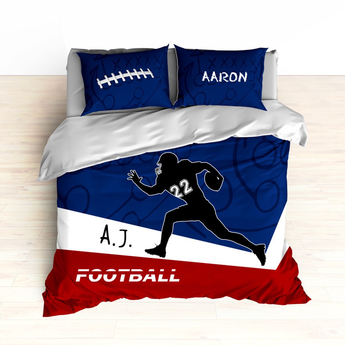 Football Bedding Personalized Football Bedding Custom - Etsy