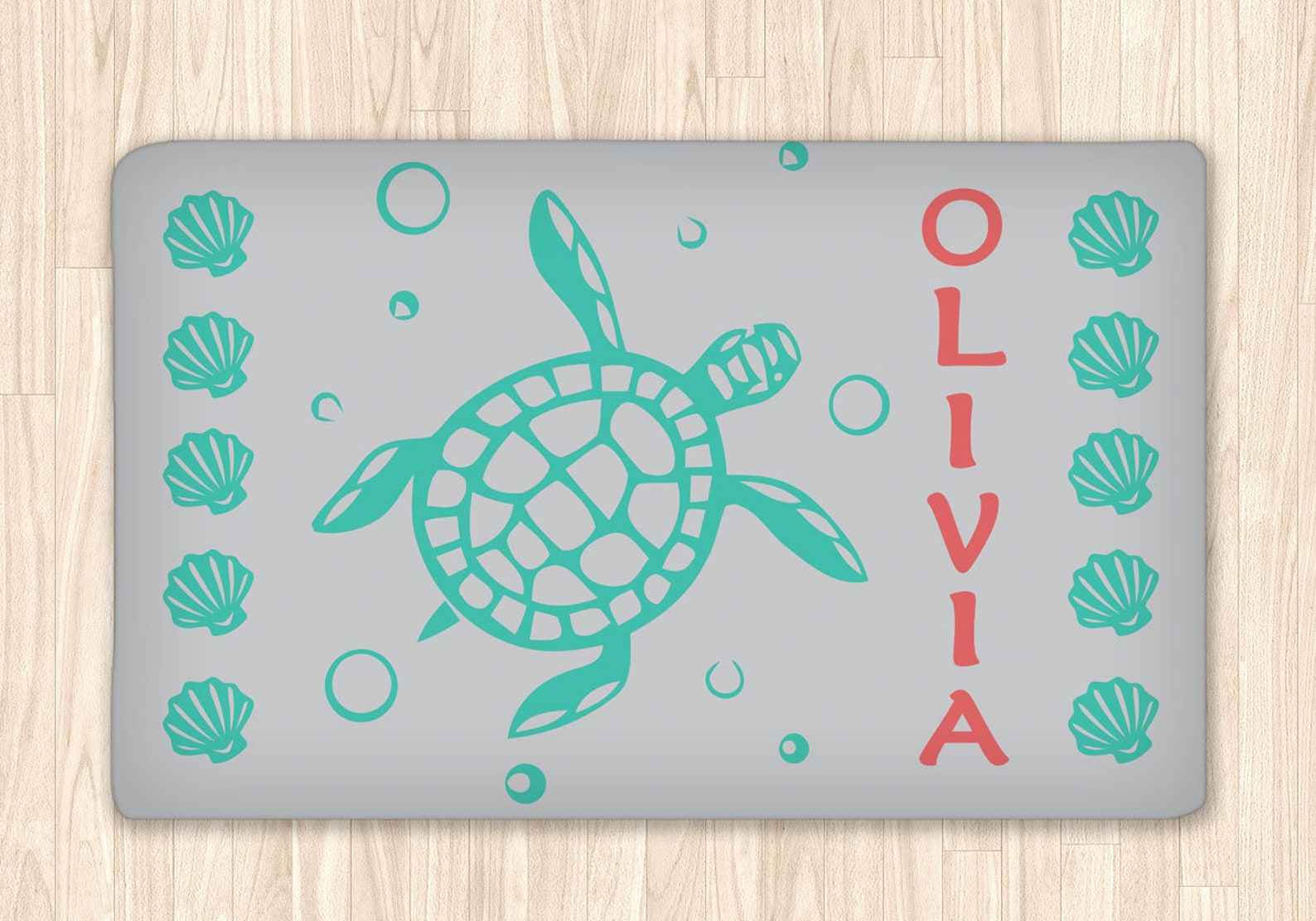Sea Turtle Area Rug Personalized Nautical Rug Custom Area | Etsy