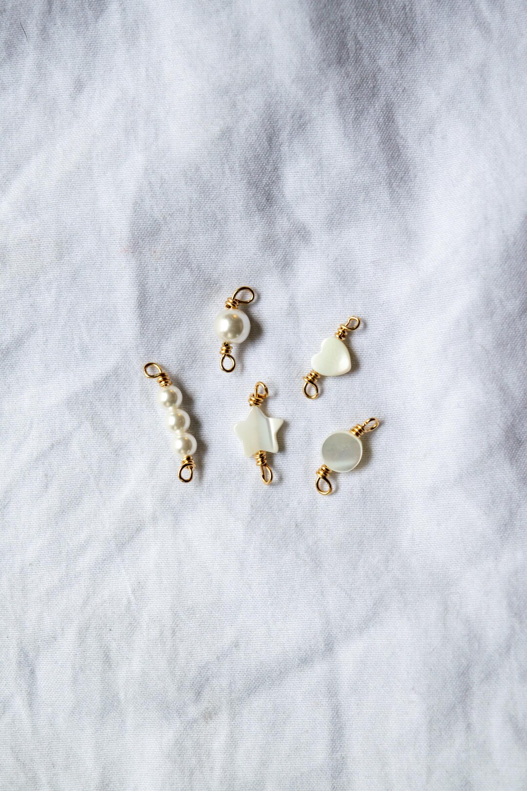 Pearl Connector Sample Pack, Permanent Jewelry, Pearl Connector, Heart ...