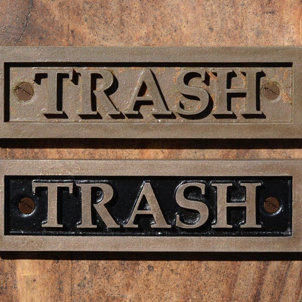 Vintage Trash Can - Etsy