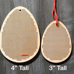 Easter Egg Shape Plywood Cross Stitch, Embroidery Blanks. 3 Inch and 4 ...