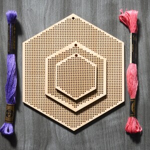Hexagon Shapes. Plywood Cross Stitch Blanks. 2", 3" and 5" Plywood ...