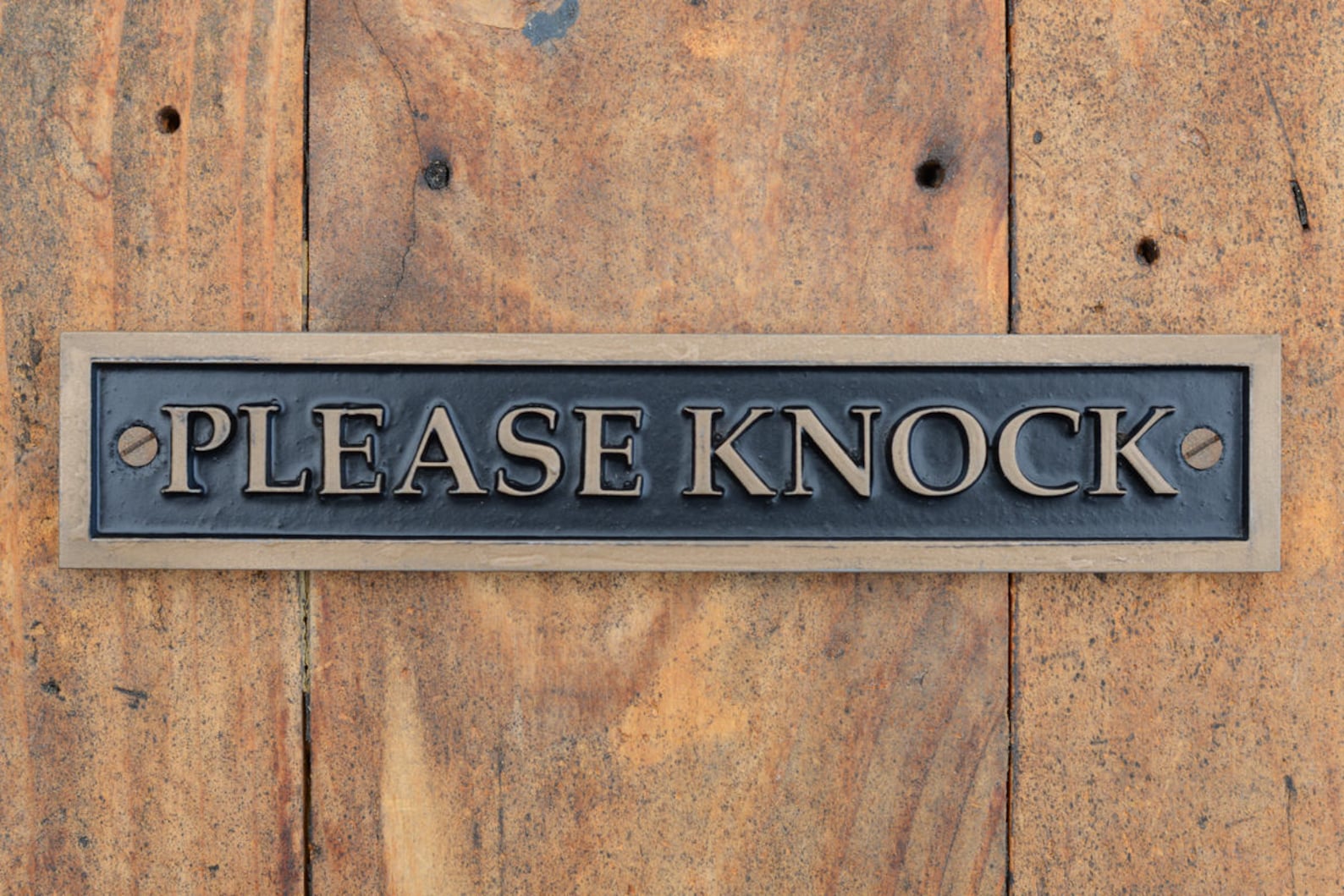 PLEASE KNOCK Door Sign. Front Door Sign. Old Style, Vintage, Victorian ...